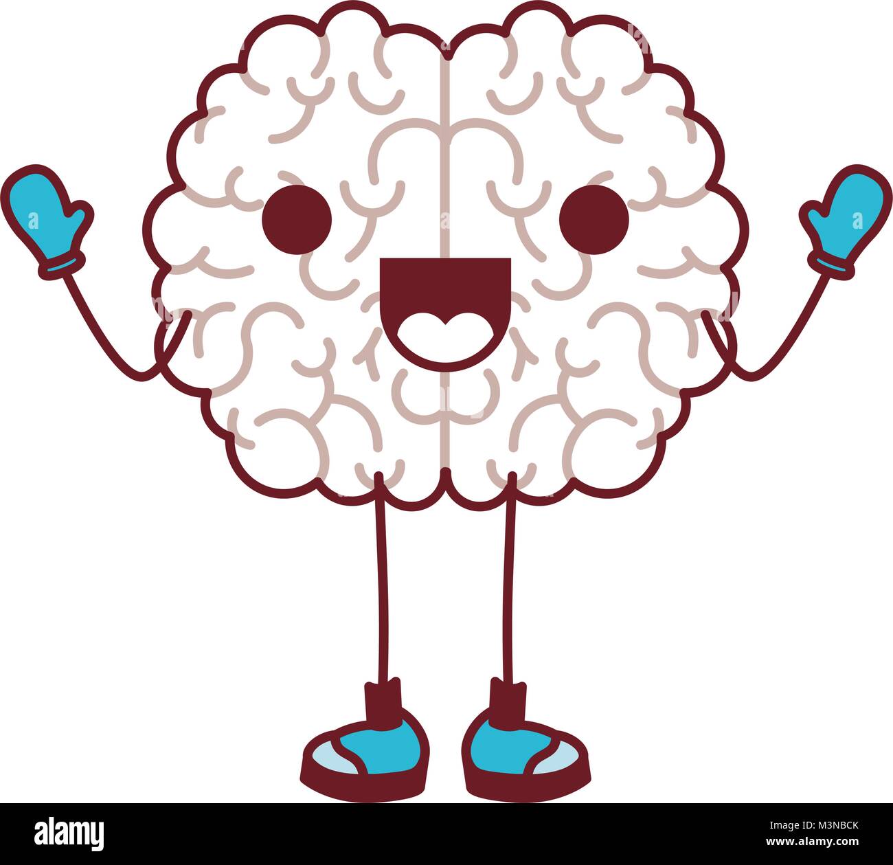 comic brain kawaii character Stock Vector Image & Art - Alamy