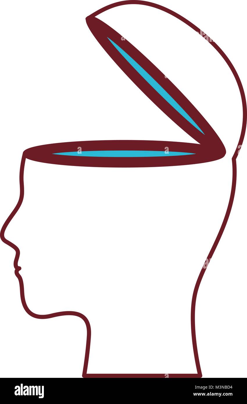 profile human with open mind Stock Vector Image & Art - Alamy