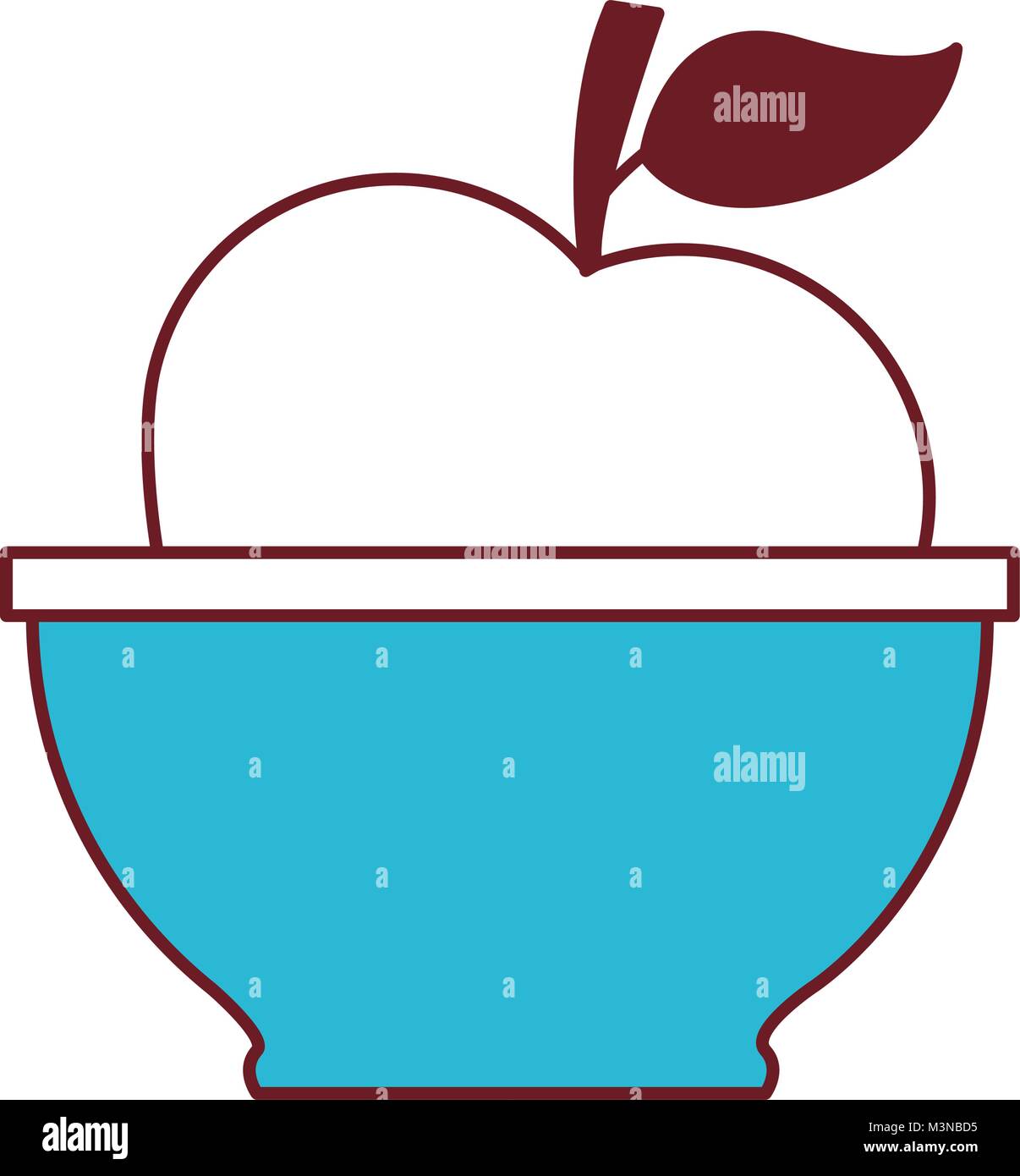 bowl with apple icon Stock Vector Image & Art - Alamy