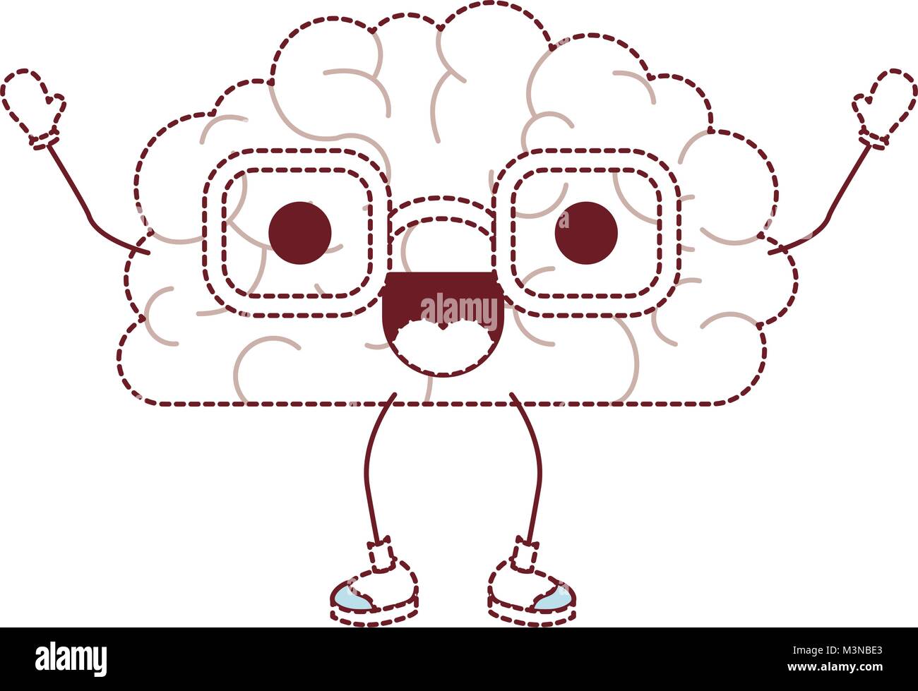 comic brain kawaii character Stock Vector Image & Art - Alamy