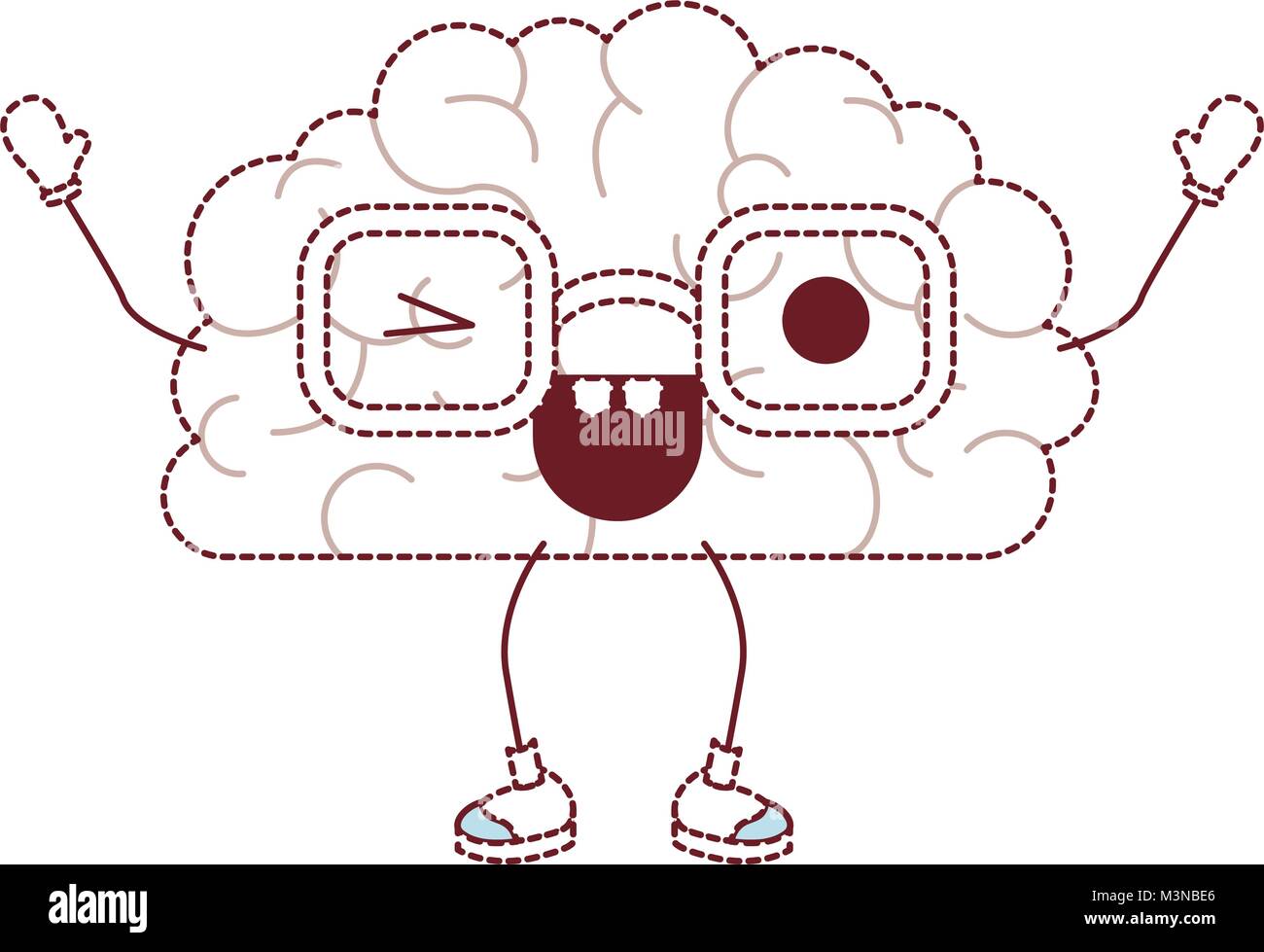 comic brain kawaii character Stock Vector Image & Art - Alamy