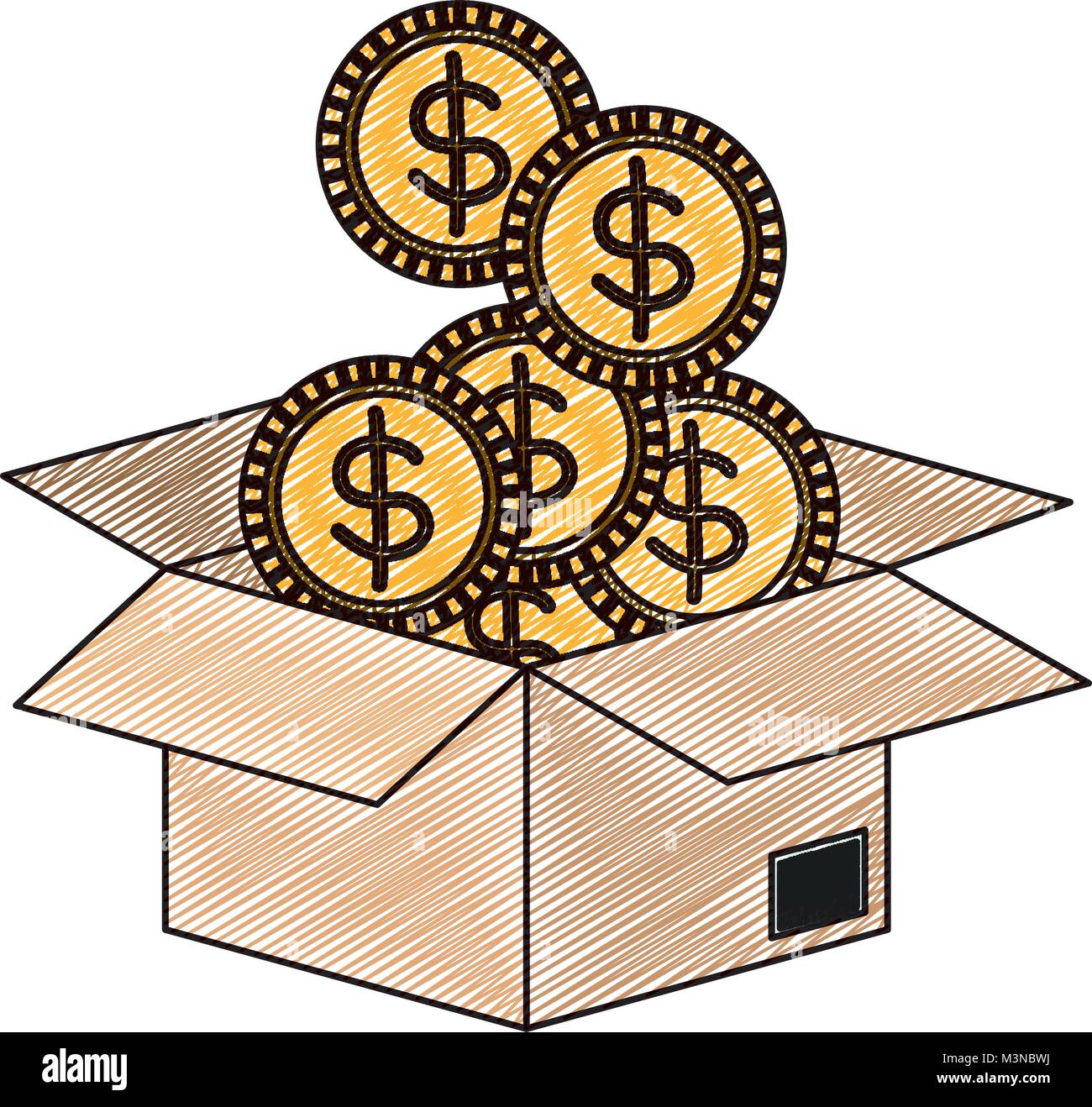 Pound sign money box Stock Vector Images - Alamy