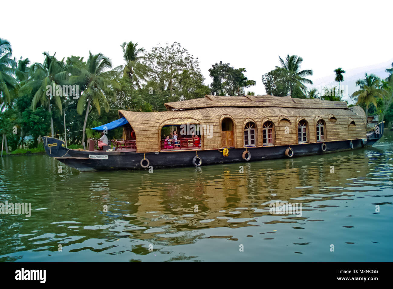 tourist houseboat on Kerala backwaters. Kerala, India Stock Photo - Alamy