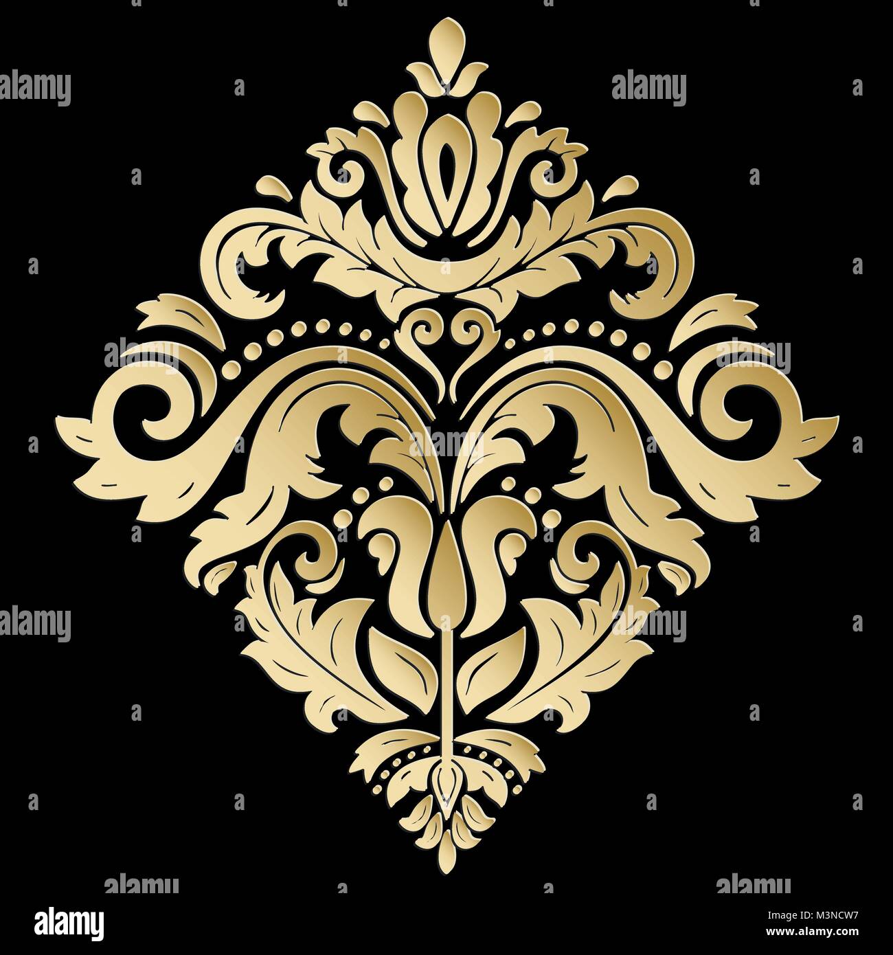 Oriental Vector Pattern With 3D Elements Stock Vector Image & Art - Alamy