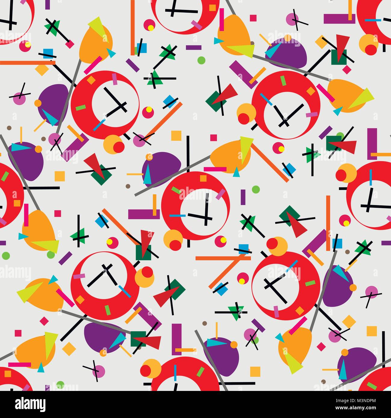 Futurism art with clock Stock Vector Images - Alamy