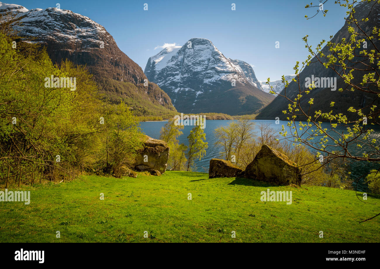 Norwegian landscape in spring Stock Photo - Alamy