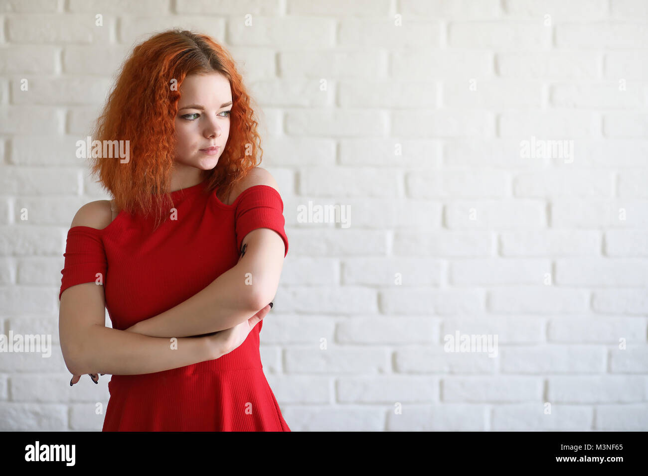 Red-haired girl student Stock Photo - Alamy