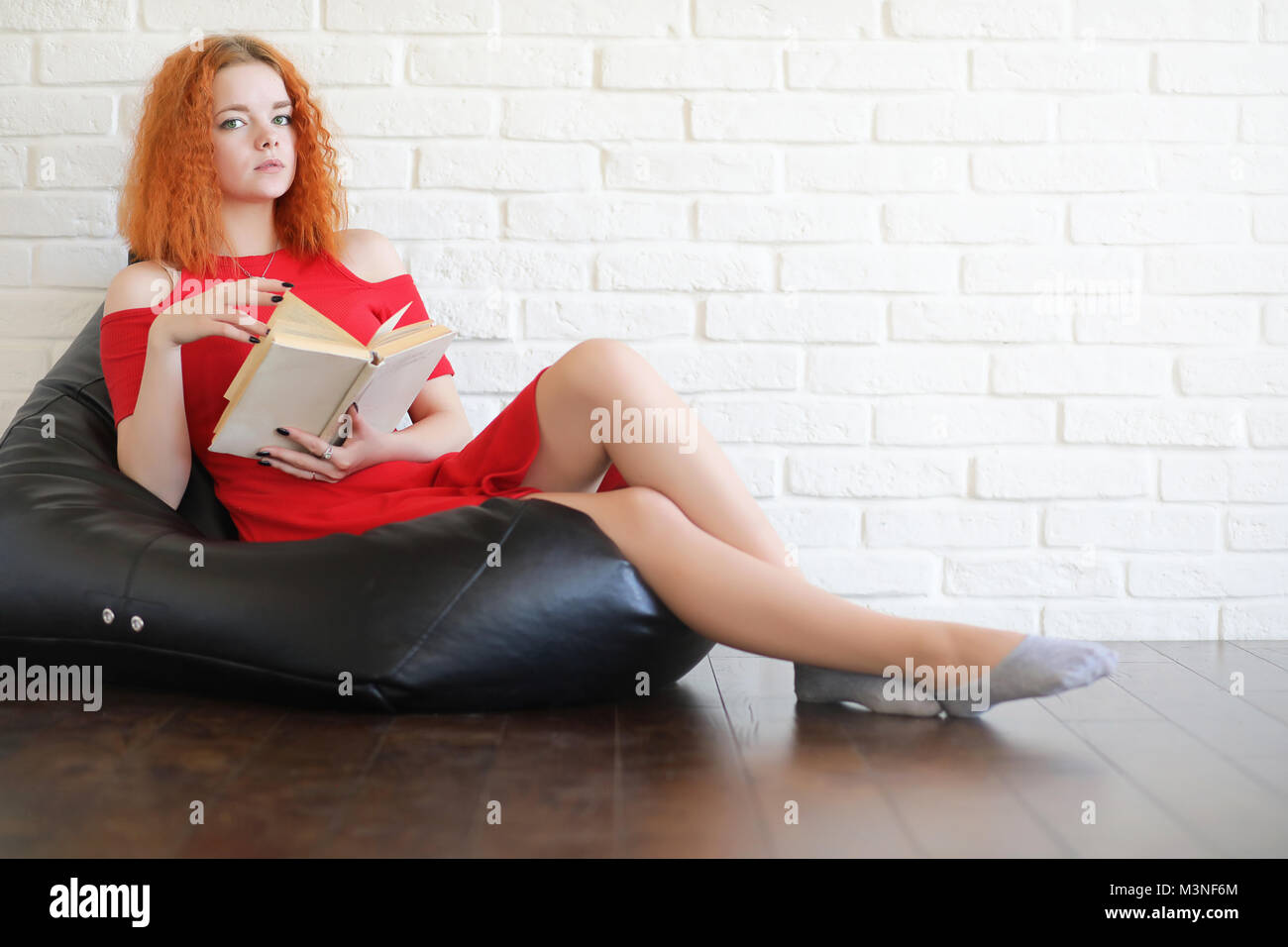 Red-haired girl student Stock Photo - Alamy