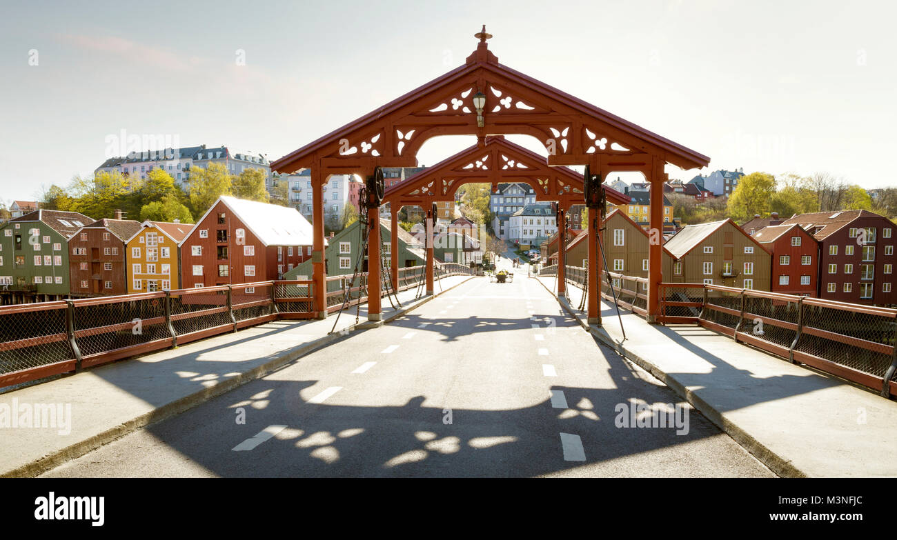 Bridge Gamle Bybro in Trondheim, Norway Stock Photo - Alamy