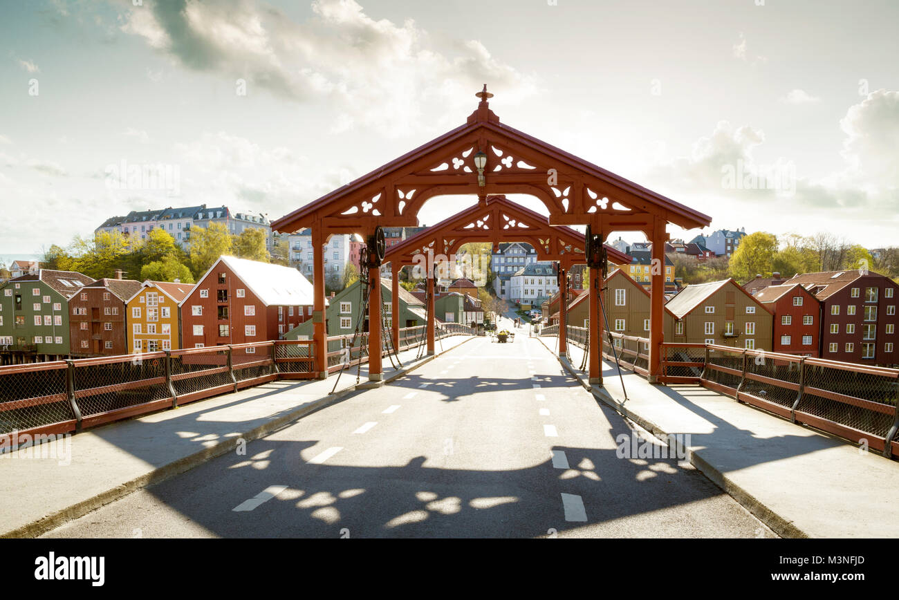 Bridge Gamle Bybro in Trondheim, Norway Stock Photo - Alamy