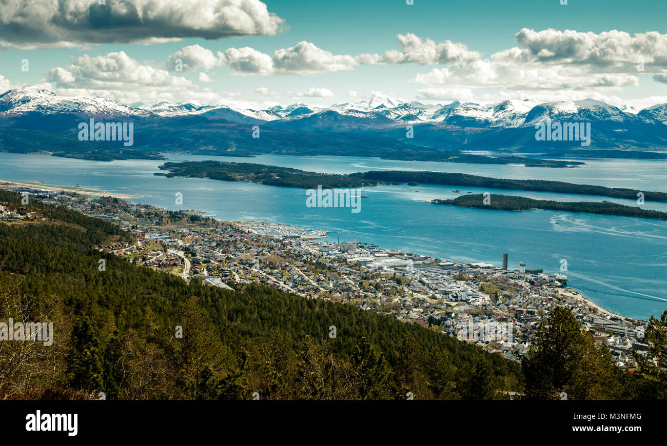 Panorama of Molde town, Norway Stock Photo - Alamy