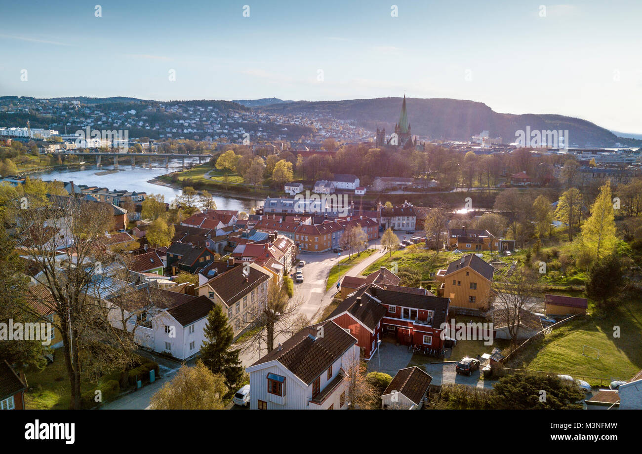 Aerial panorama of Trondheim Stock Photo - Alamy