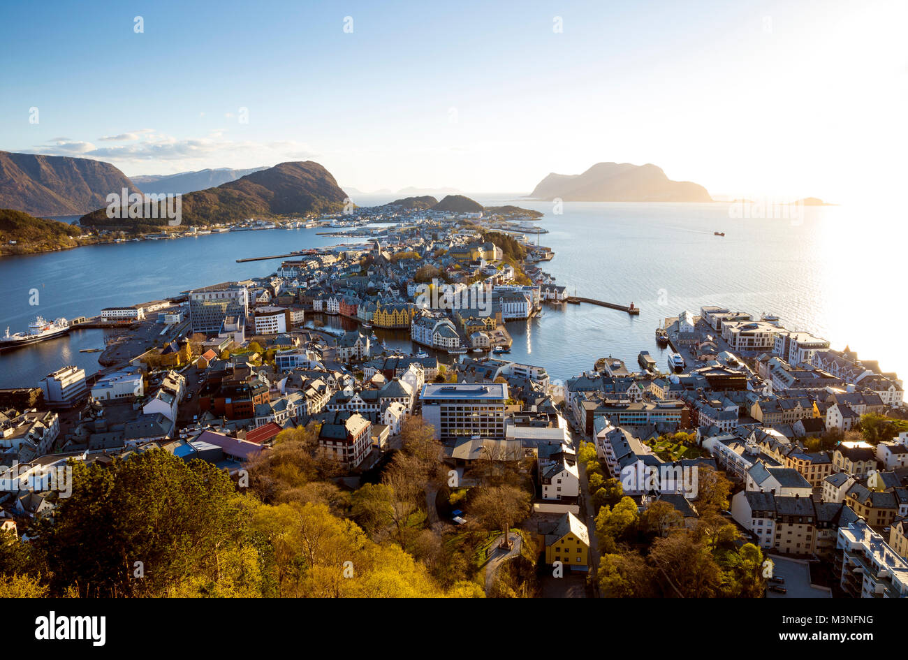 Aksla city alesund norway aerial hi-res stock photography and images ...