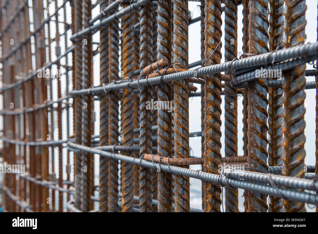 steel reinforcements at building construction site Stock Photo - Alamy