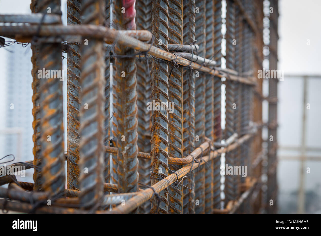 steel reinforcements at building construction site Stock Photo - Alamy