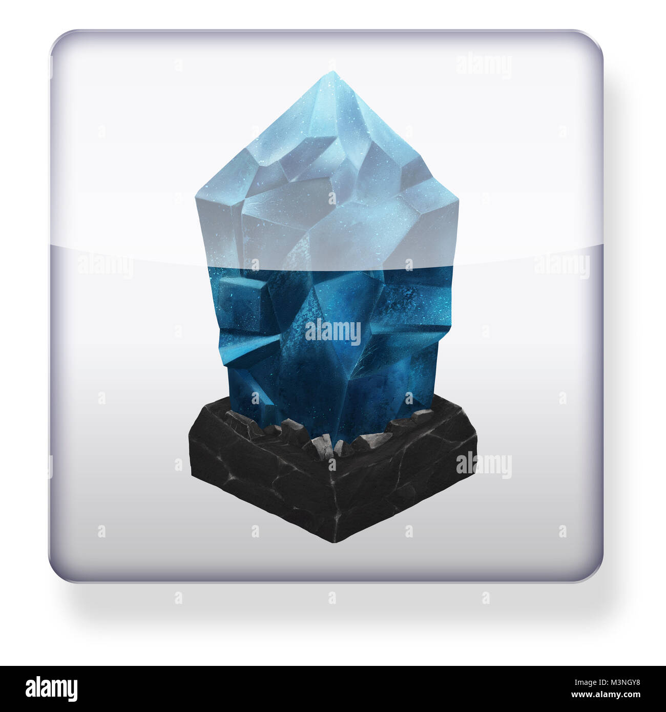 Lisk cryptocurrency LSK logo as an app icon. Clipping path included ...