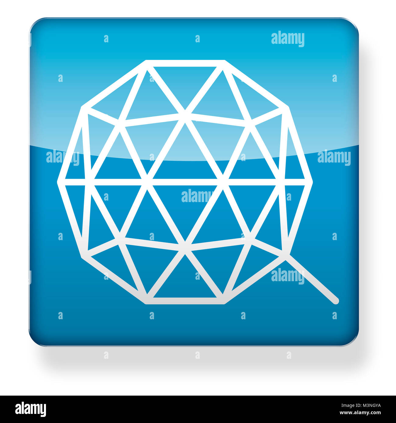 Qtum cryptocurrency QTUM logo as an app icon. Clipping path included ...