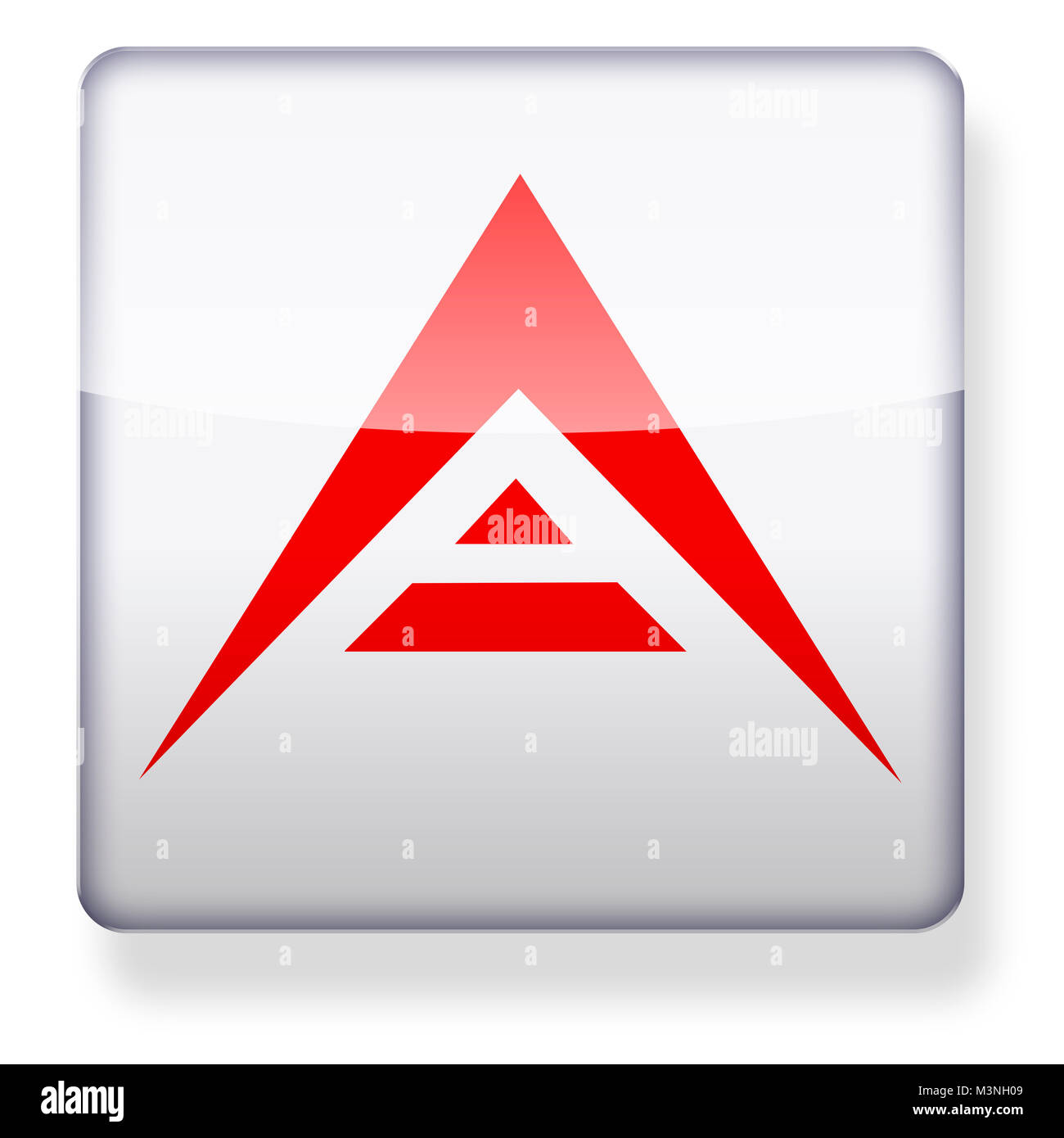 Ark cryptocurrency ARK logo as an app icon. Clipping path included ...
