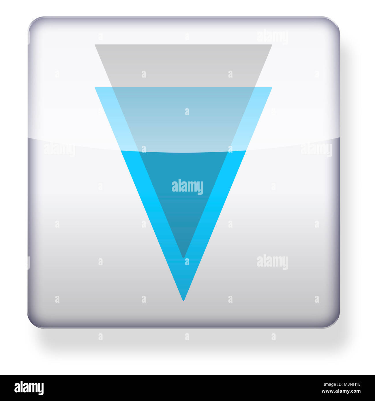 Verge cryptocurrency XVG logo as an app icon. Clipping path included ...