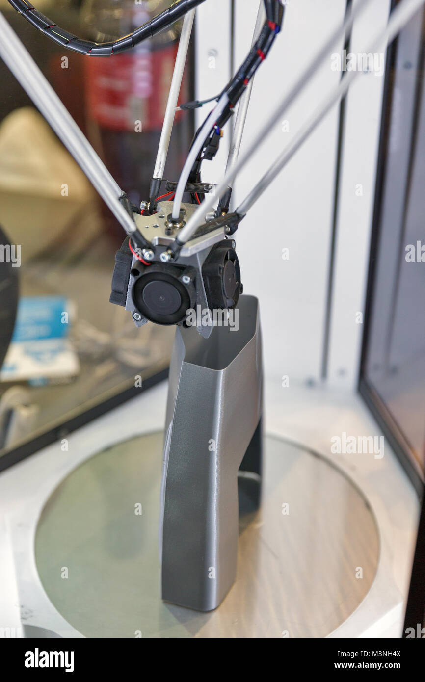 KIEV, UKRAINE - OCTOBER 07, 2017: 3D printer on booth at CEE 2017, the ...