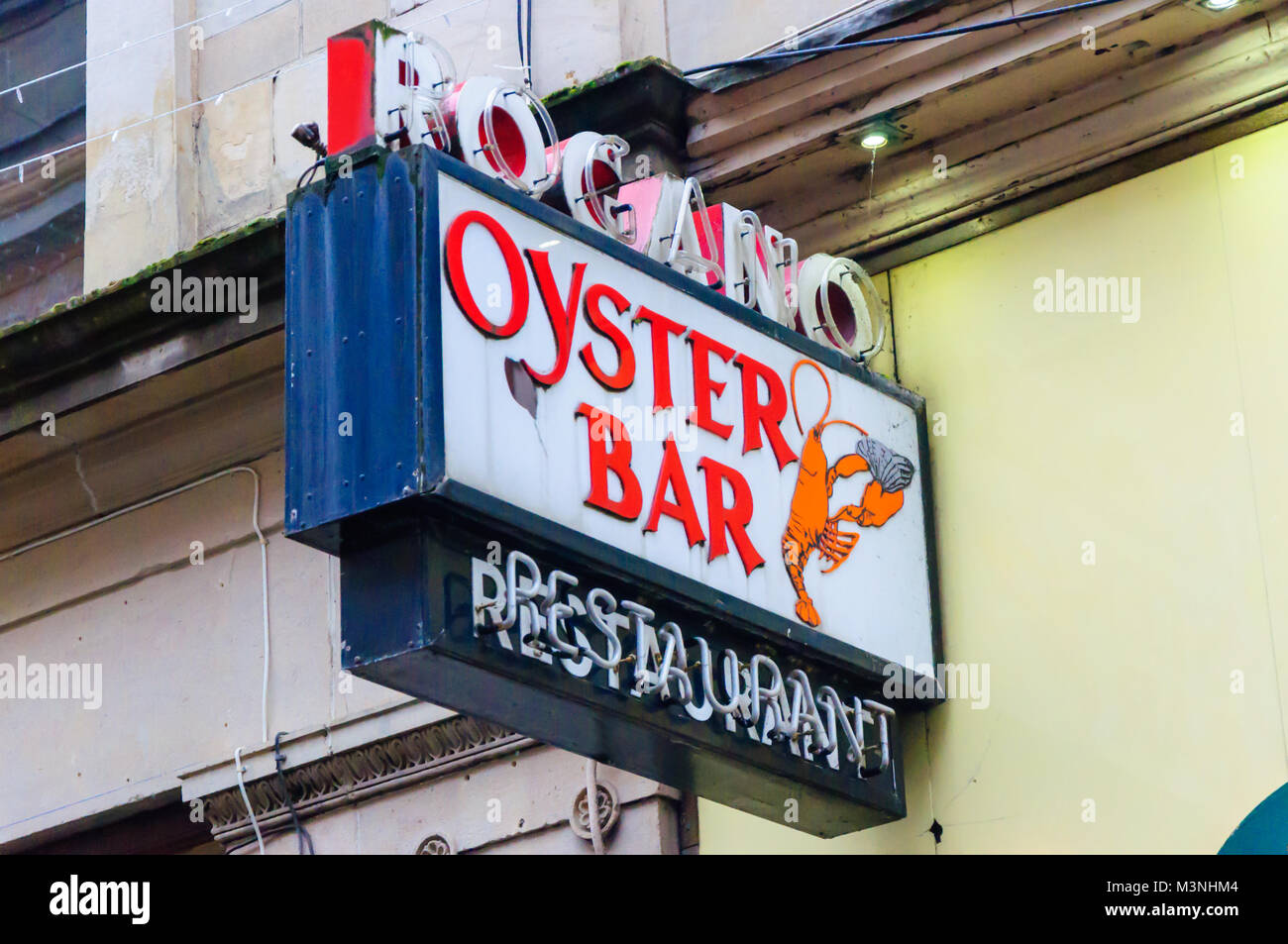 Exterior view of the famous Rogano Seafood Restaurant, Exchange Place ...