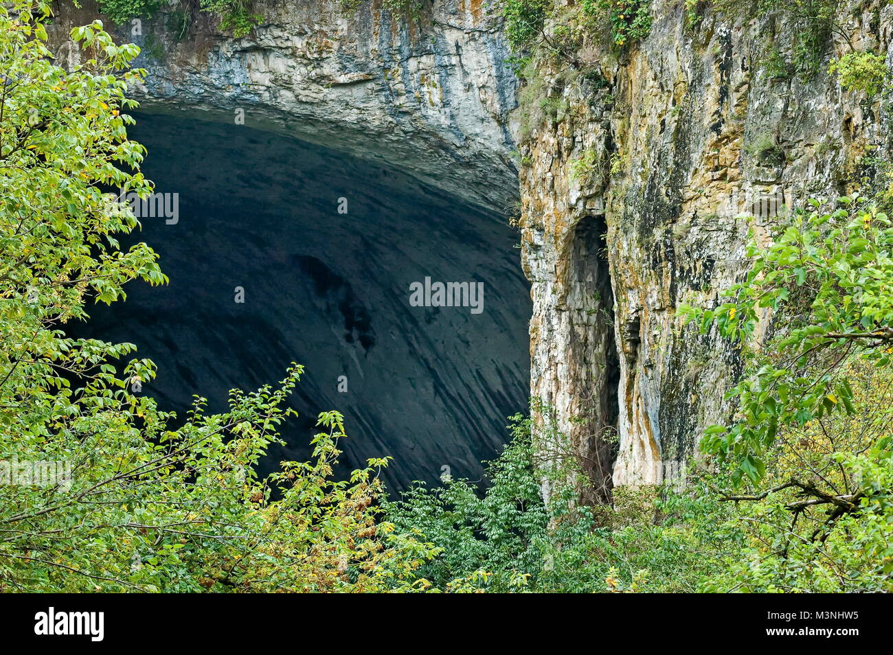 Part of the large karst Devetàshka cave or grotto near village Devetaki ...