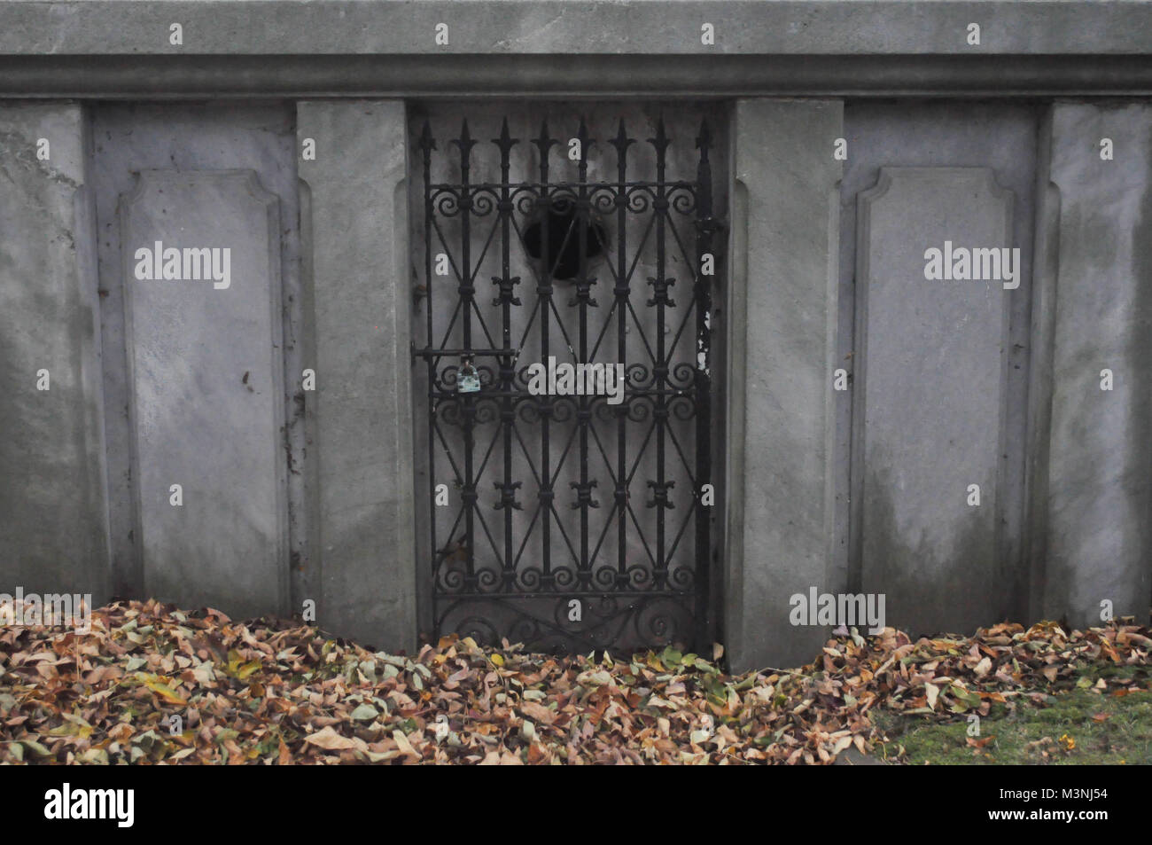 Abandoned Mausoleum Doors in a Cemetery Stock Photo - Alamy
