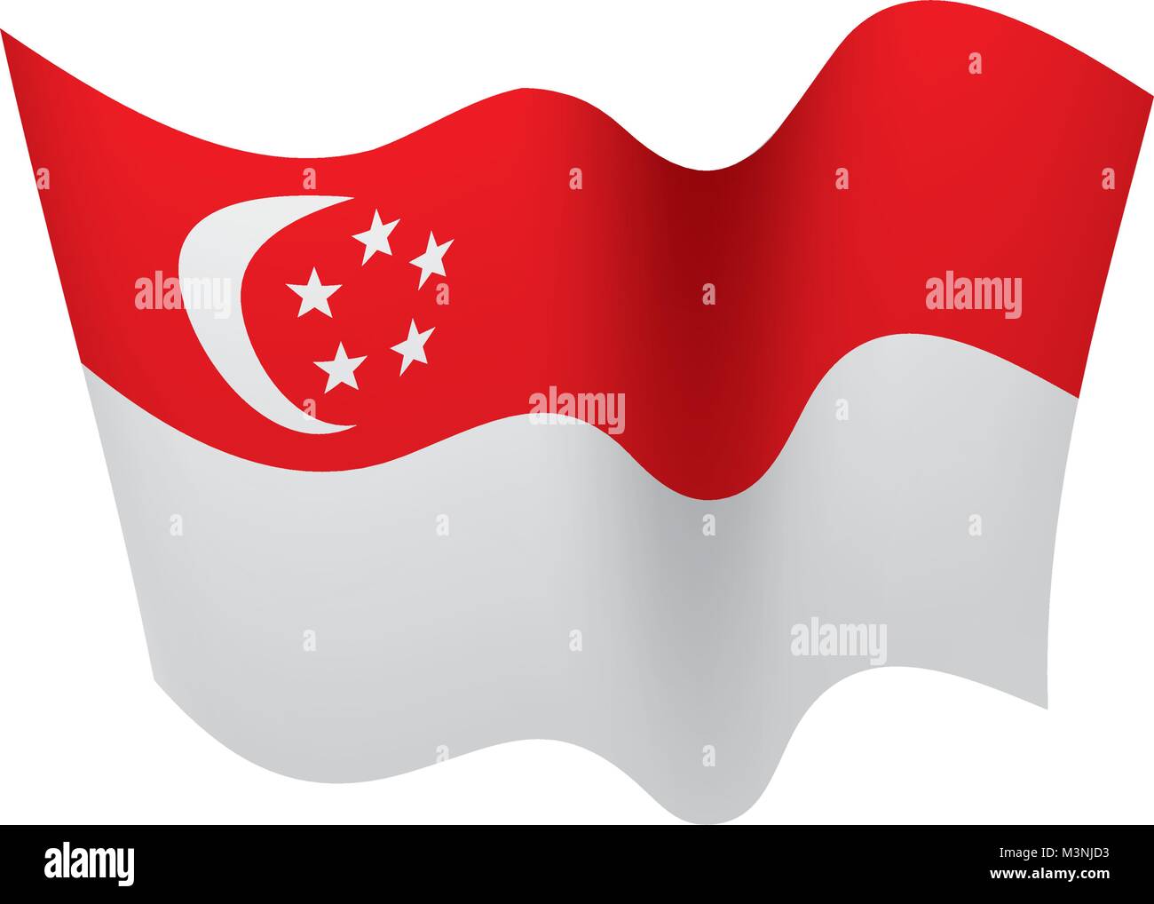 Singapore flag, vector illustration Stock Vector Image & Art - Alamy