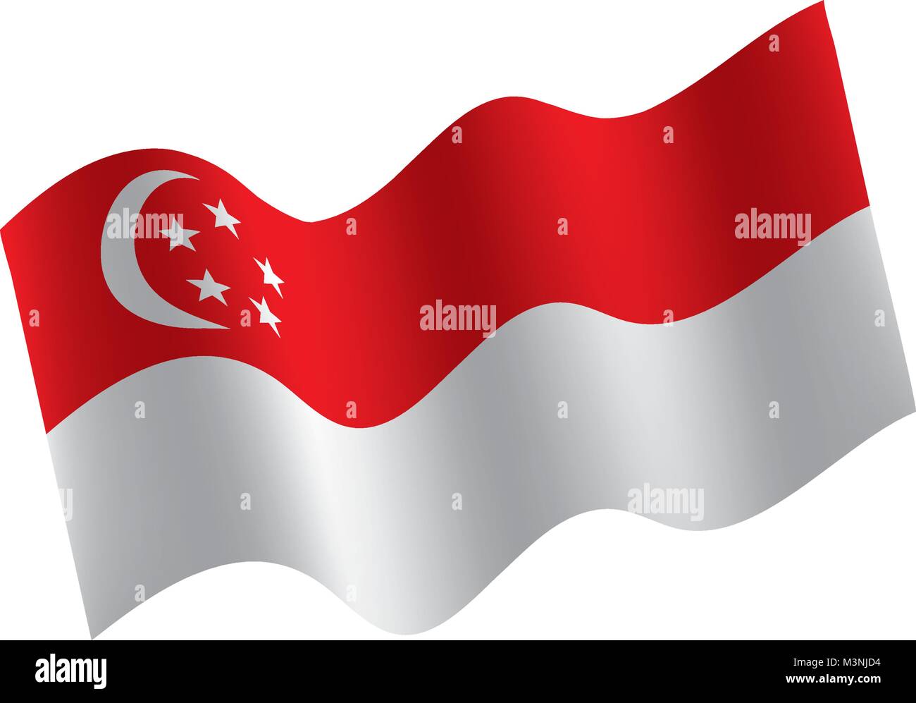 Singapore flag, vector illustration Stock Vector Image & Art - Alamy