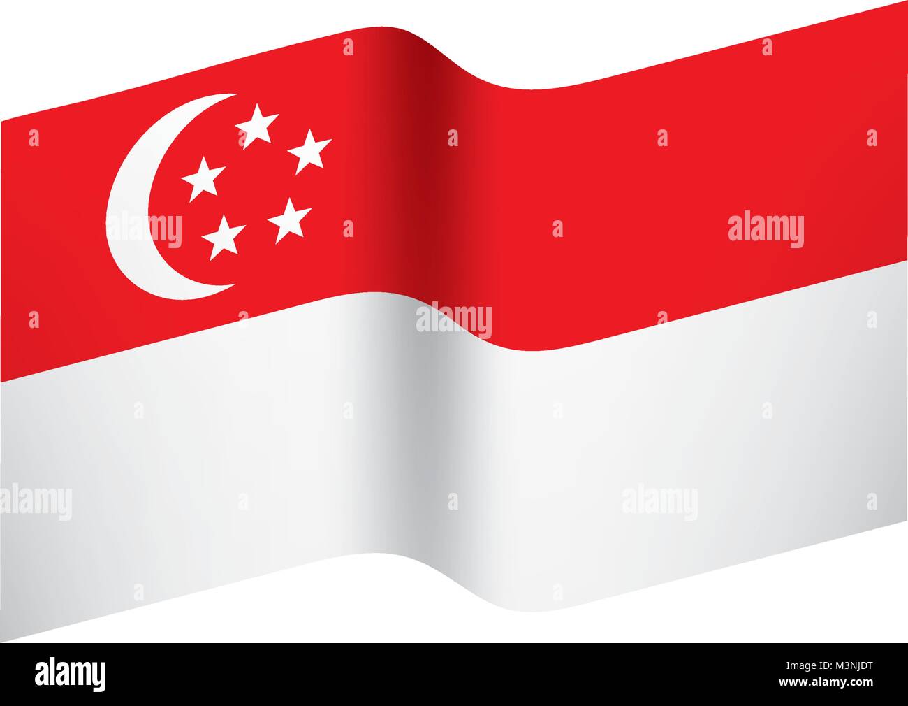 Singapore flag, vector illustration Stock Vector Image & Art - Alamy