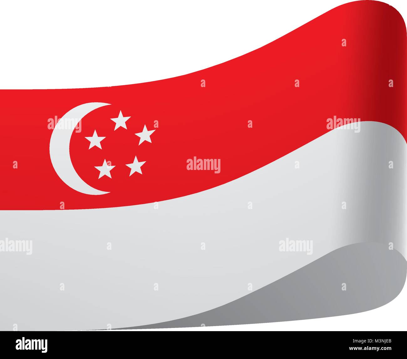 Singapore flag, vector illustration Stock Vector Image & Art - Alamy