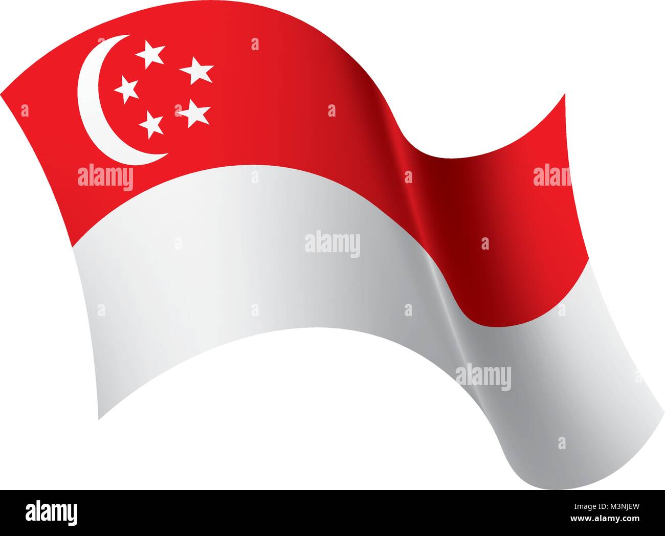 Singapore flag, vector illustration Stock Vector Image & Art - Alamy