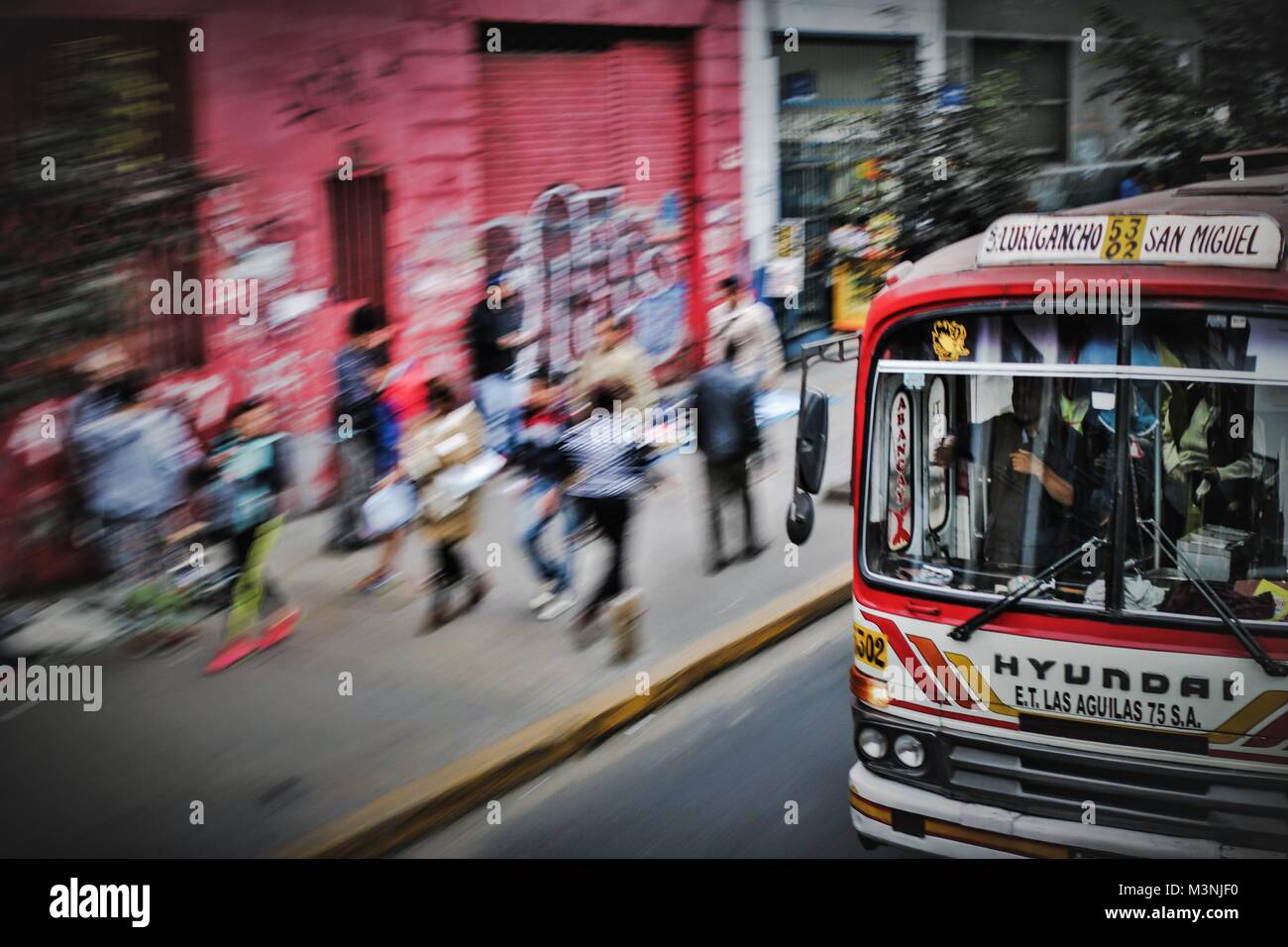 busy peruvian life in lima Stock Photo - Alamy