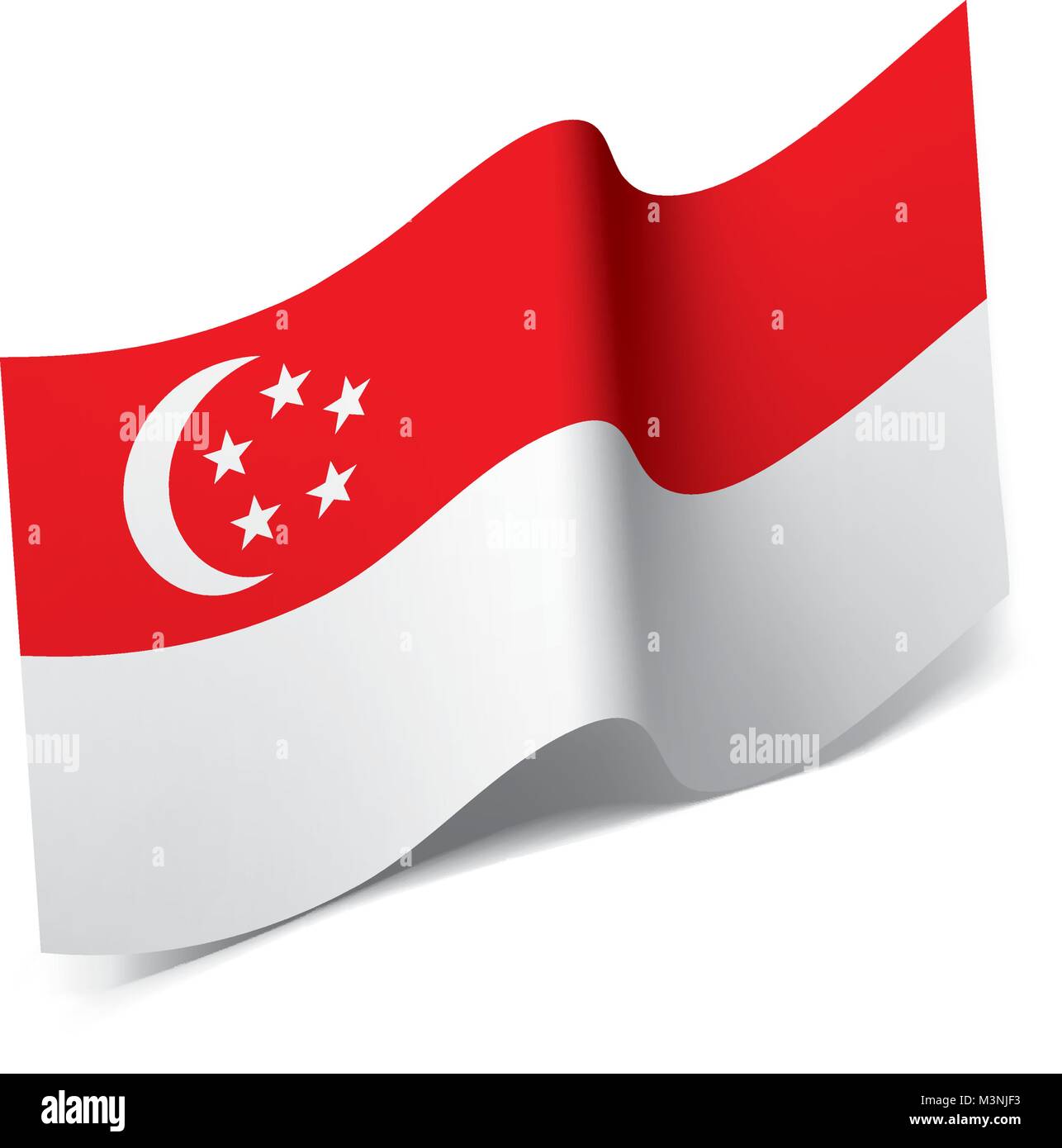 Singapore flag, vector illustration Stock Vector Image & Art - Alamy