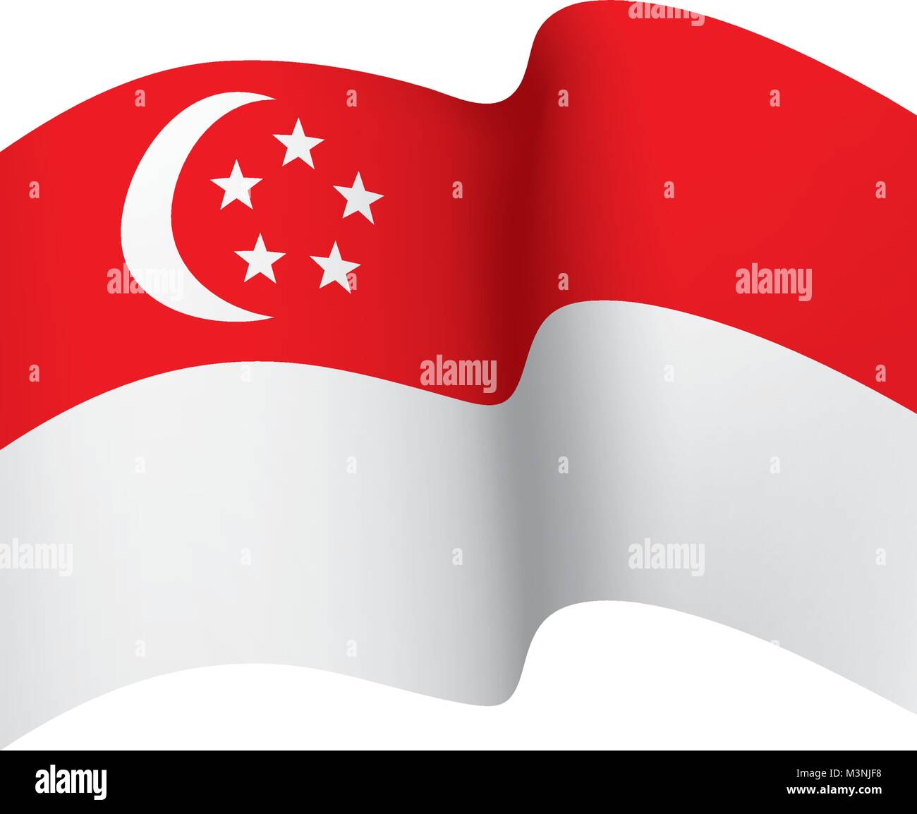 Singapore flag, vector illustration Stock Vector Image & Art - Alamy