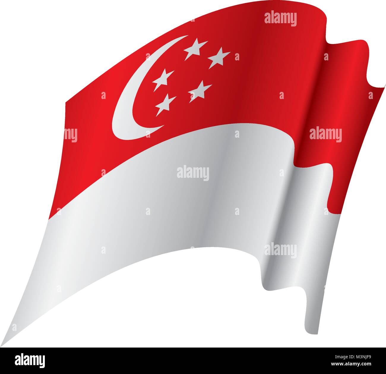 Singapore flag, vector illustration Stock Vector Image & Art - Alamy