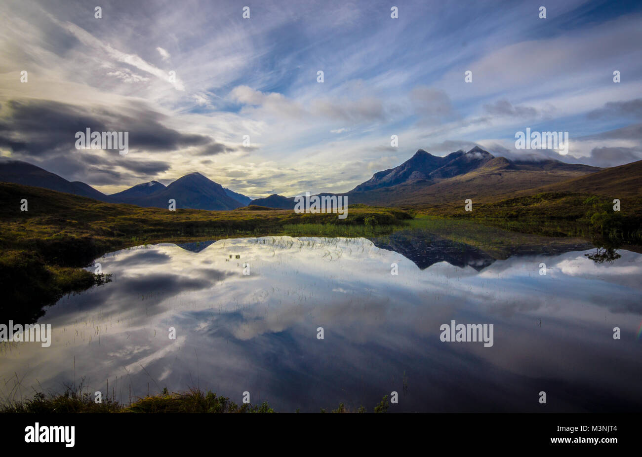 The Cuillin Mountains Reflected, Isle of Skye, Scotland Stock Photo - Alamy