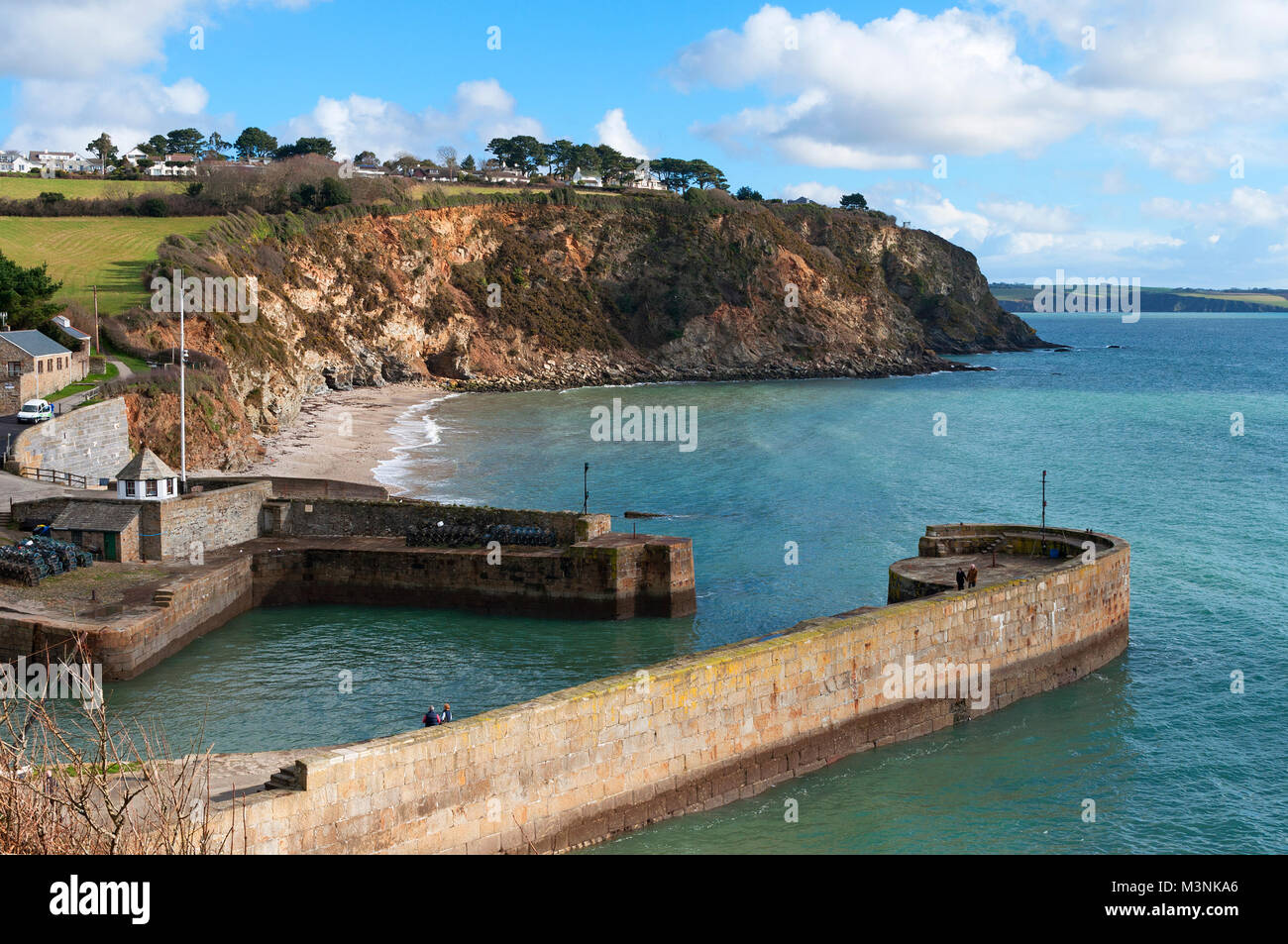 historic harbour at charlestown in cornwall, england, britain, uk Stock ...