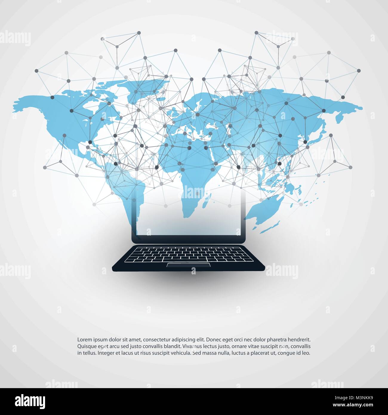 Abstract Cloud Computing and Global Network Connections Concept Design ...