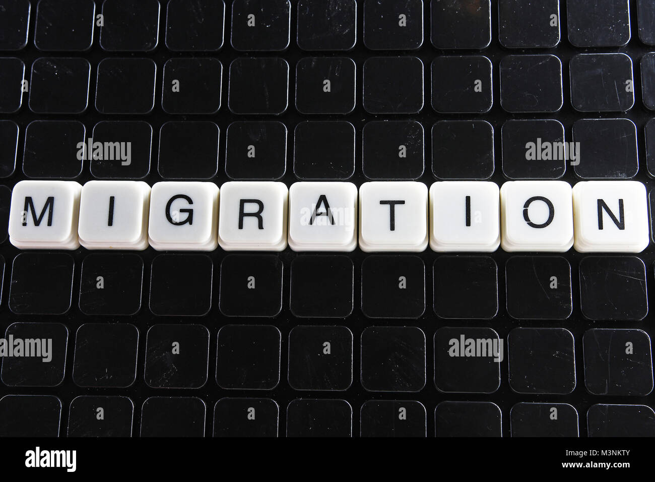 Migration text word title caption label cover backdrop background ...