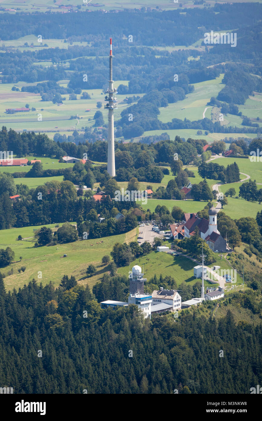 Aerial view of German Weather Service Meteorological Observatory ...