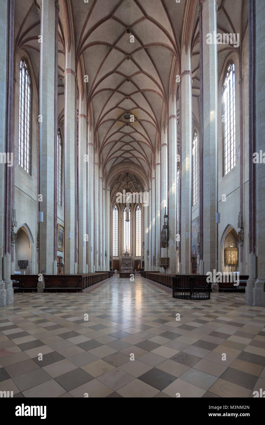 nave, St. Martin's Church, Landshut, Bavaria, Germany Stock Photo - Alamy