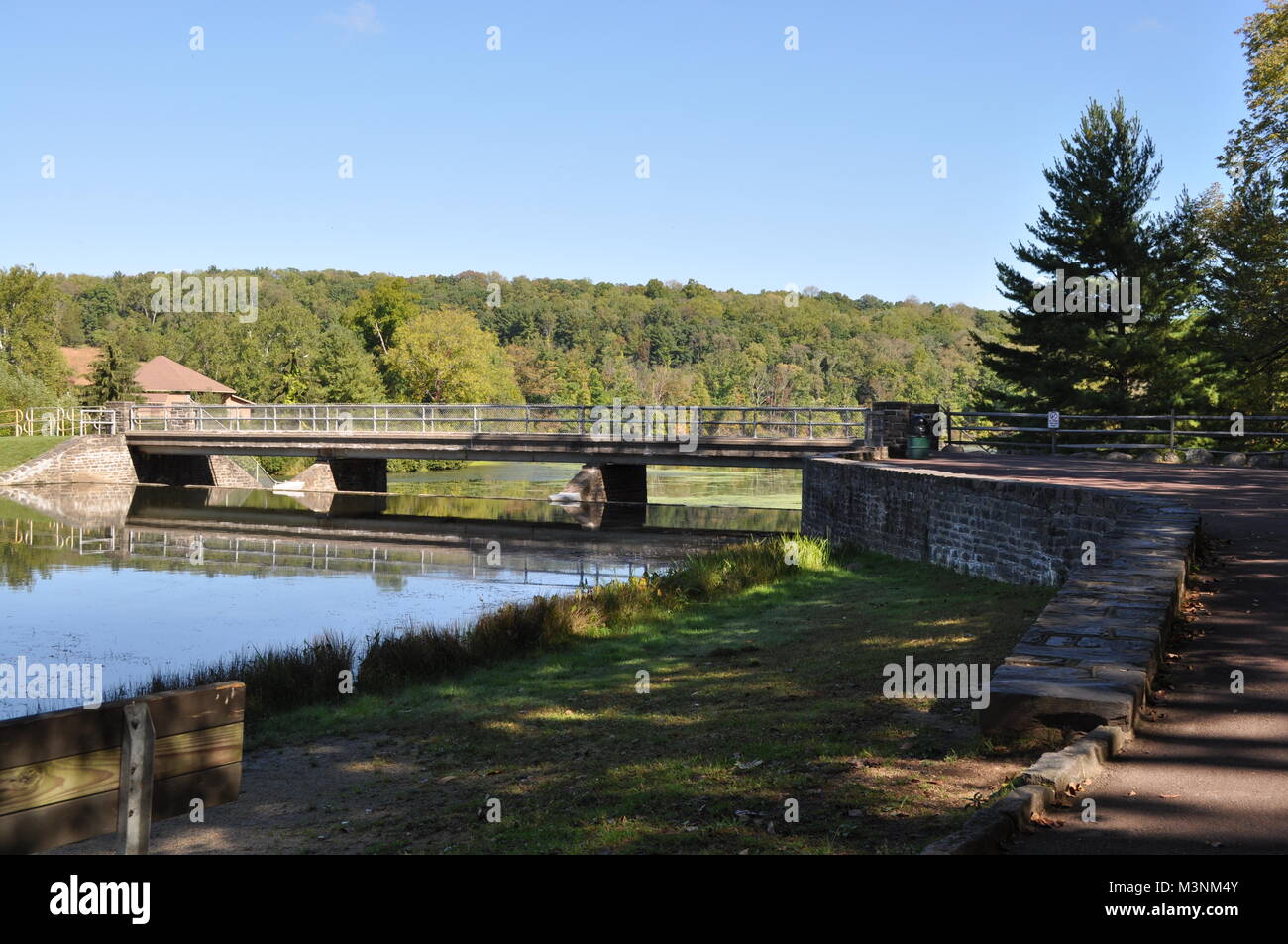 Bridge over calm lake sky architecture hi-res stock photography and ...