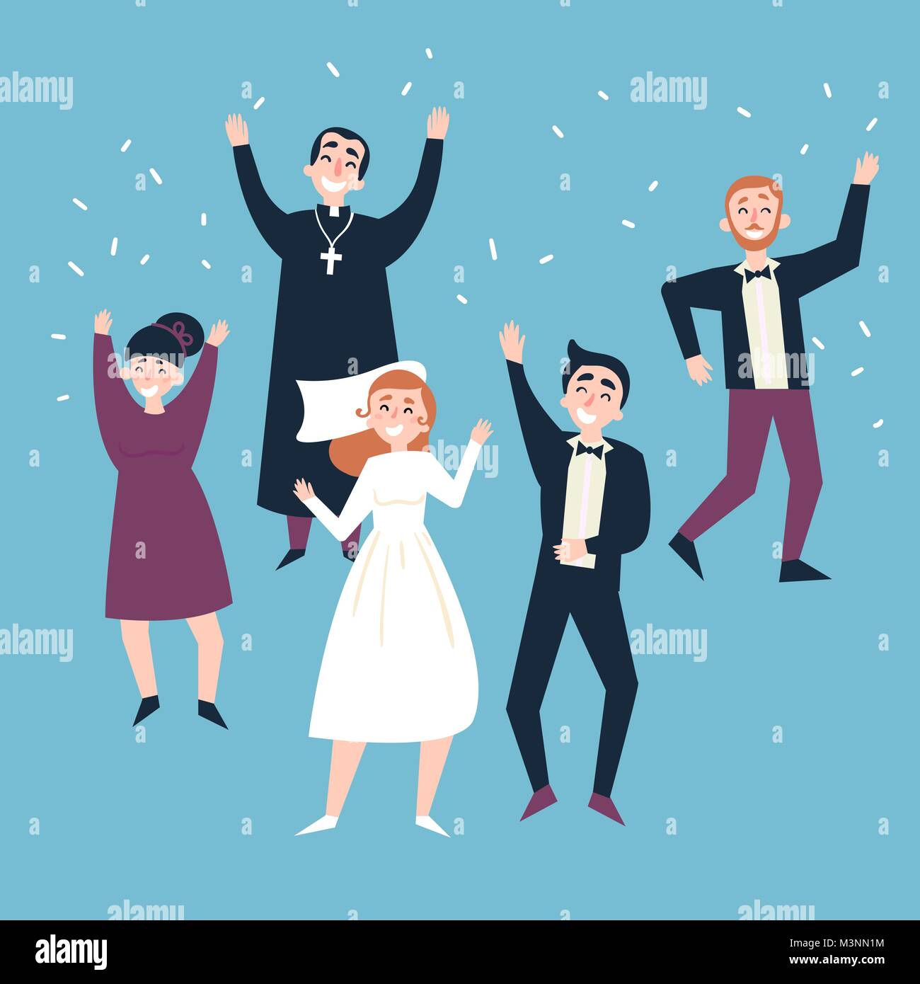 Wedding dancing guests Stock Vector Images - Alamy