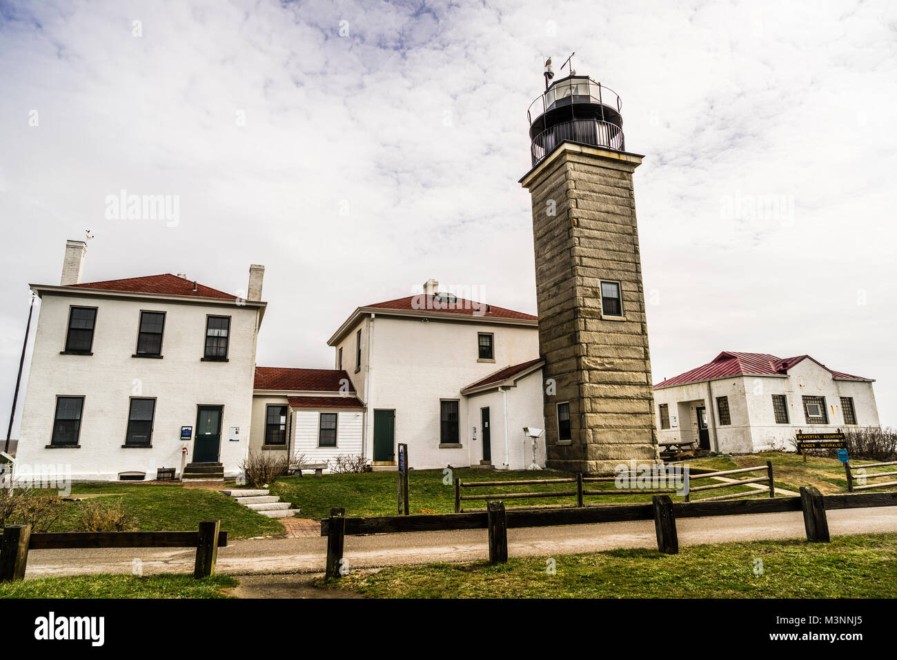 Beavertail Lighthouse Jamestown, Rhode Island, USA Stock Photo - Alamy