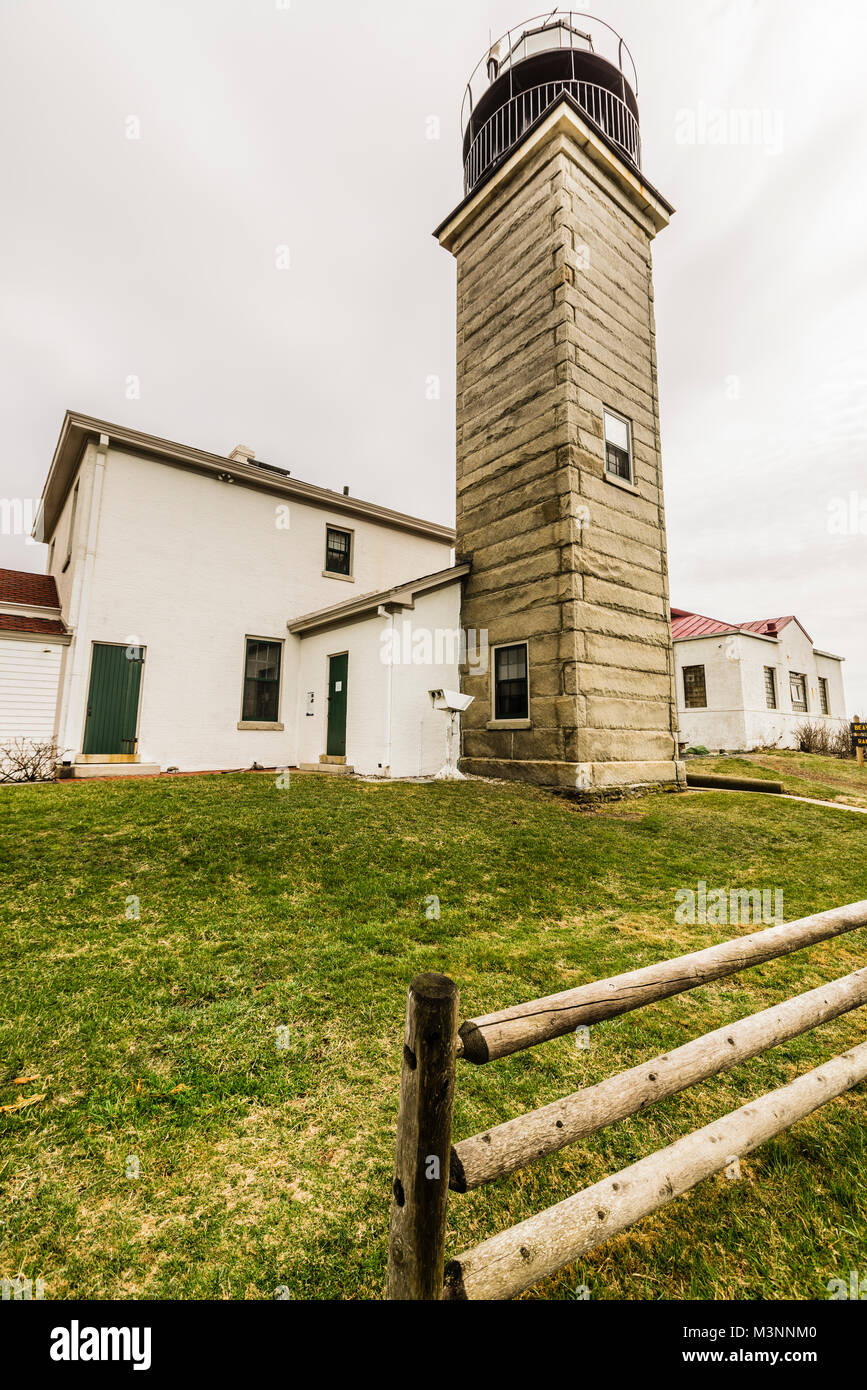 Beavertail Lighthouse Jamestown, Rhode Island, USA Stock Photo - Alamy