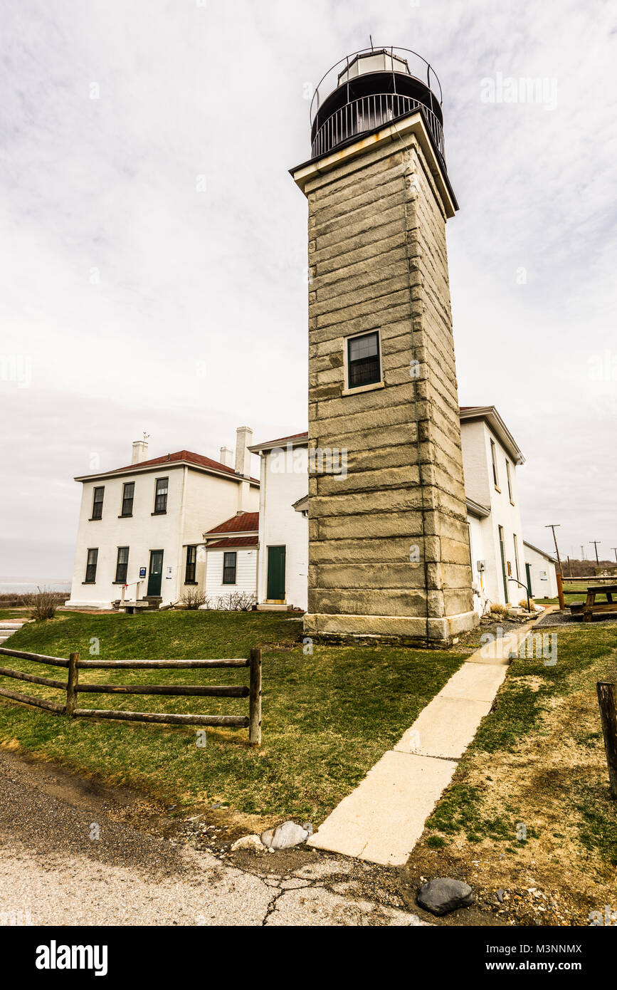 Beavertail Lighthouse Jamestown, Rhode Island, USA Stock Photo - Alamy