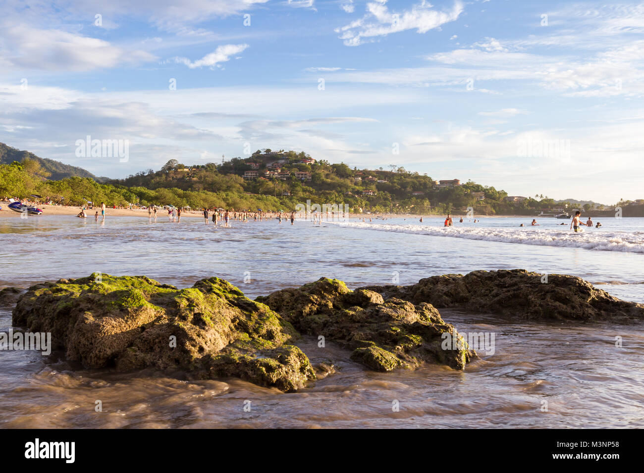 Playa Flamingo, Costa Rica - December 30: People enjoying the last days ...