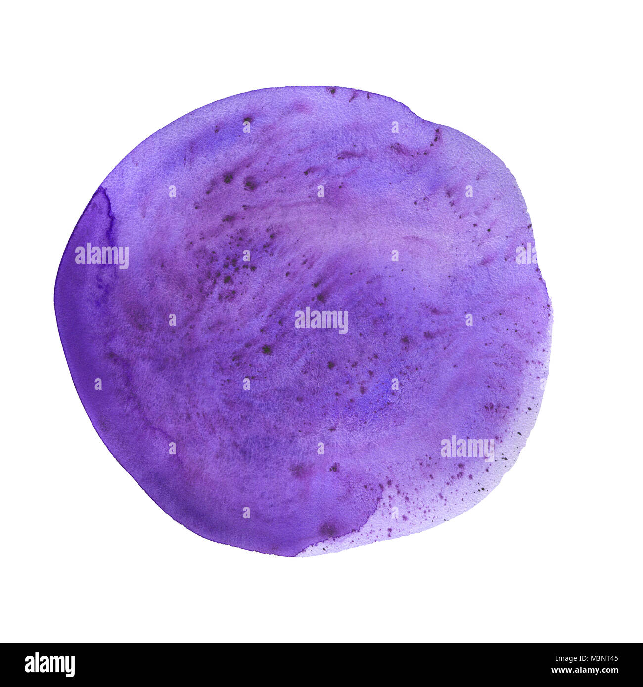 Round watercolor stain. Ultra violet, purple color Stock Photo - Alamy