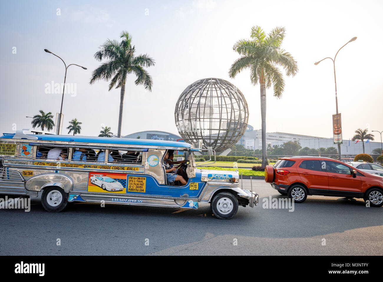 Manila, Philippines - Feb 10, 2018 : Main gate of Mall of Asia with ...